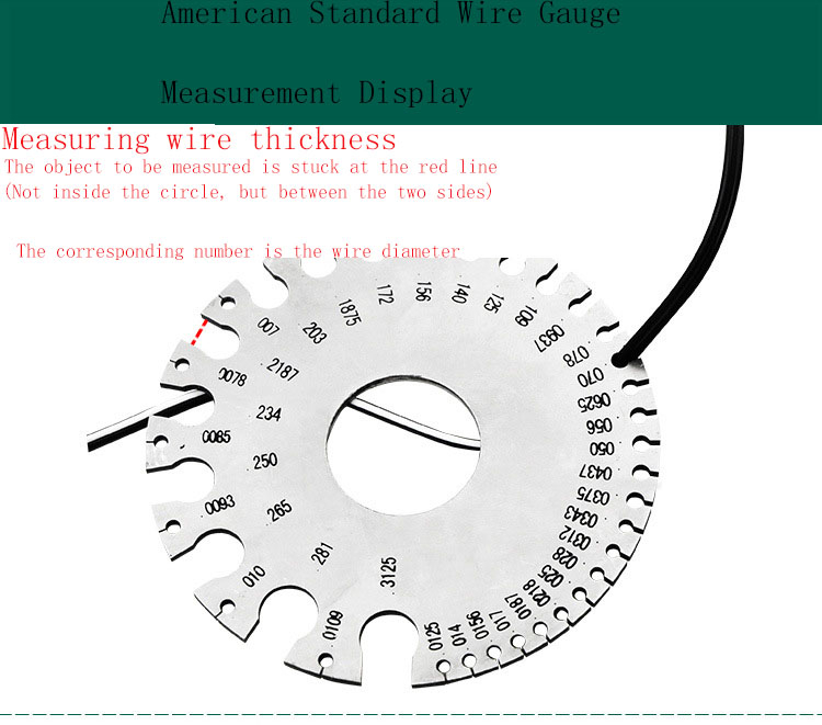 Stainless steel American Standard Wire Diameter Gauge Sample Weld ...