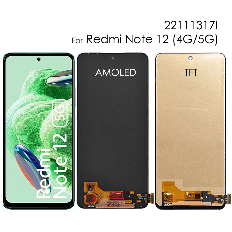 AMOLED LCD Display For Redmi Note 12 4G 5G LCD Display Touch Screen ...