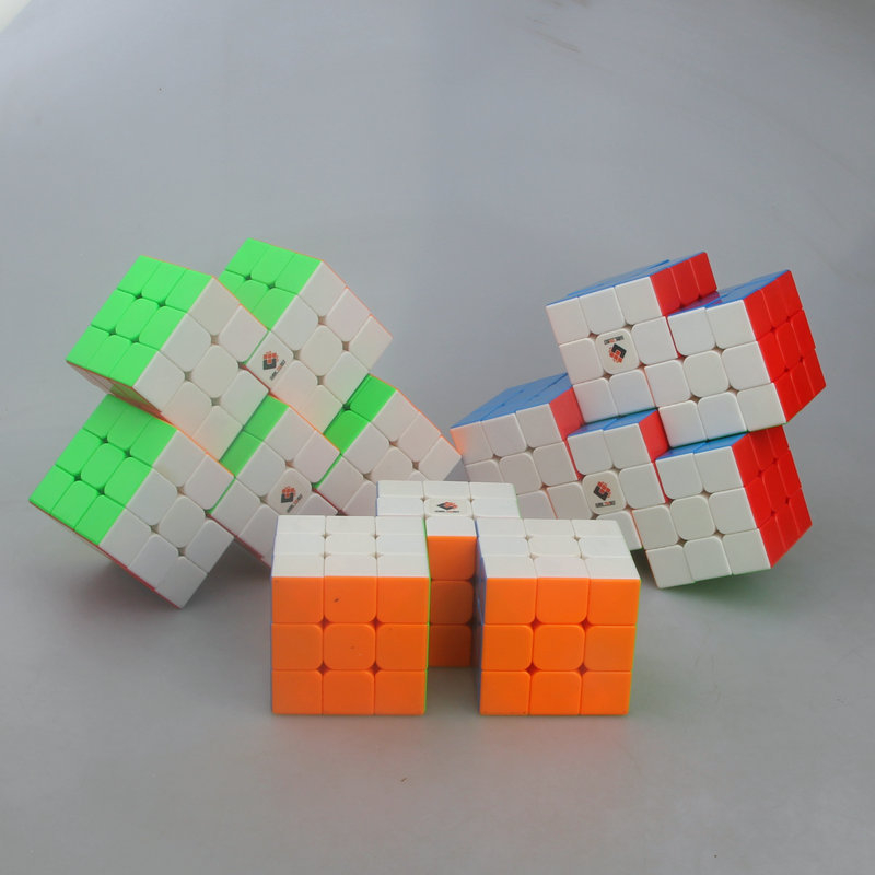 Triple 3x3 Conjoined Magic Cube Speed Magic Cube 2x2 3x3 Puzzle Magic ...