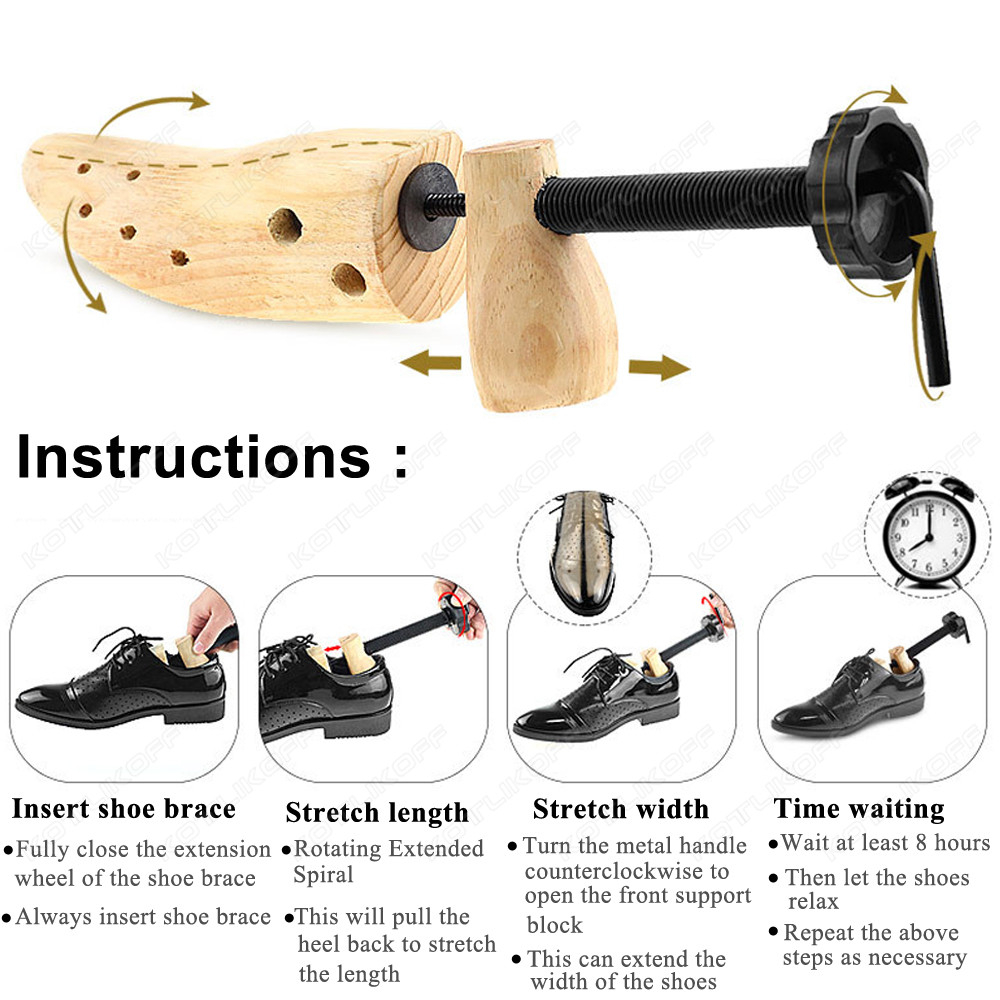 Wooden Shoe Stretcher Shoes Tree Shaper Rack Pine Wood Shoe Tree ...