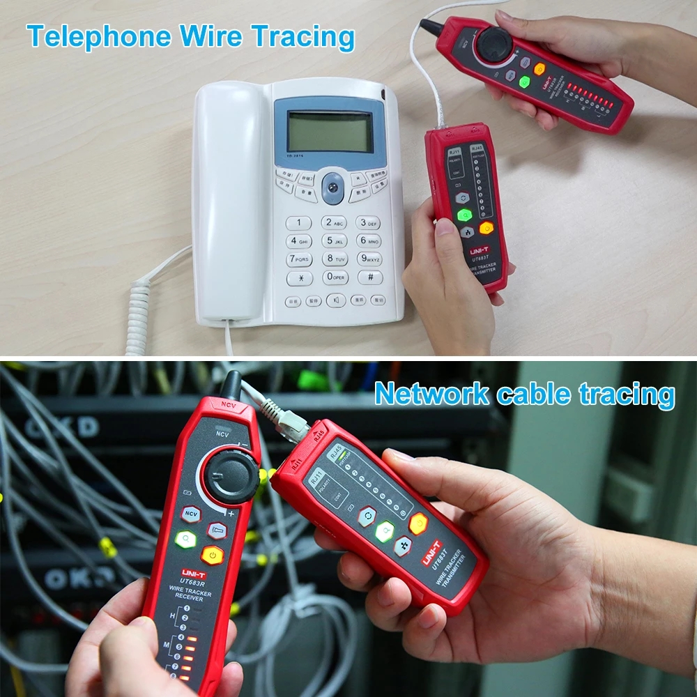 UNI-T UT683KIT Lan Tester Network Wire Tracer Cable Tracker RJ45 RJ11 ...