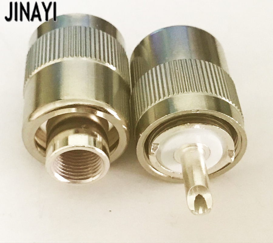 2pcs PL259 UHF Male Plug Solder Adapter Connector for RG5 RG6 5D-FB ...