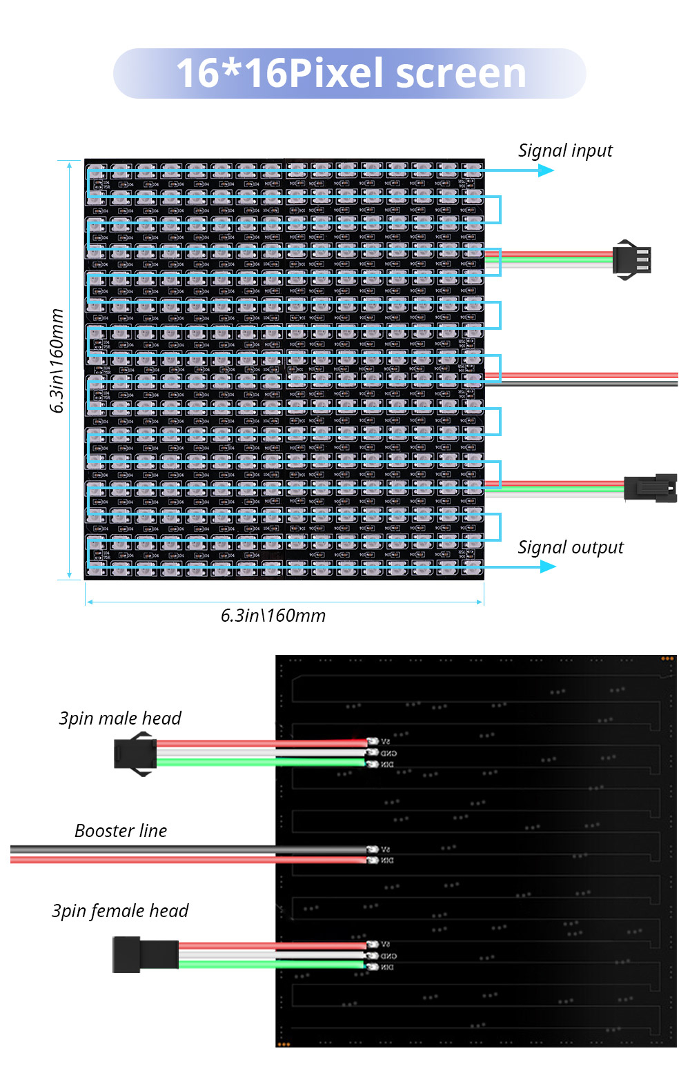 RGBIC LED Panel WS2812B Digital Flexible Individually Addressable ...