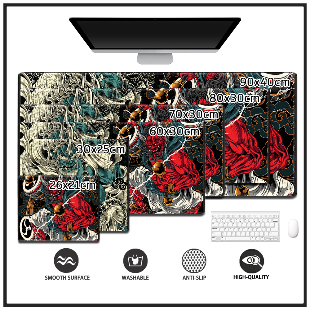Japan God Rajin And Fujin Customised Mouse Pad Gaming Table Mat ...