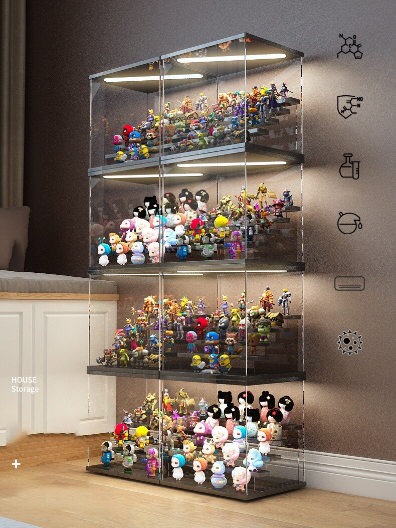 2-5 Layers Of Acrylic Display Box With Lights, Cartoon Characters ...