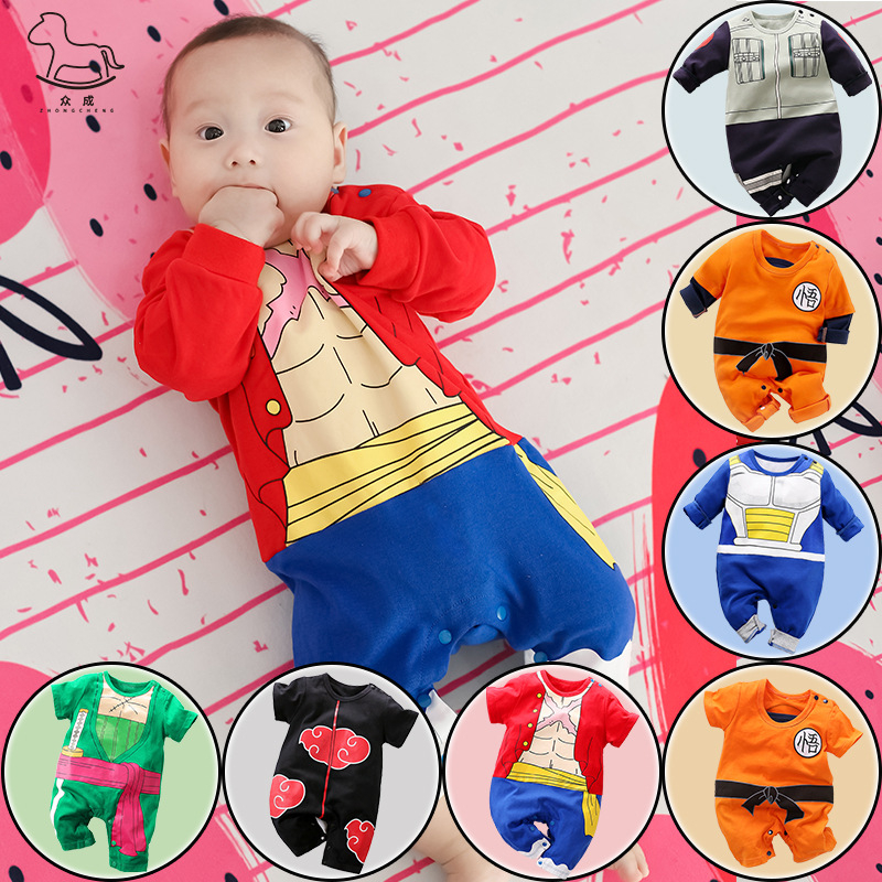 Onesies For Baby Boy Anime Naruto Luffy Cartoon Clothes Newborn Baby ...