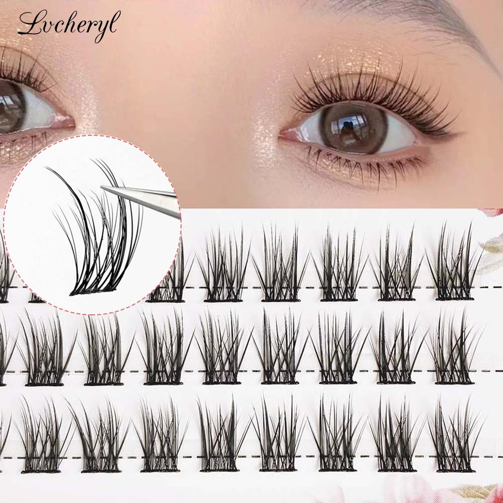 Lvcheryl Double Fishtail Eyelash Extensiones Natural Reusable | Shopee ...