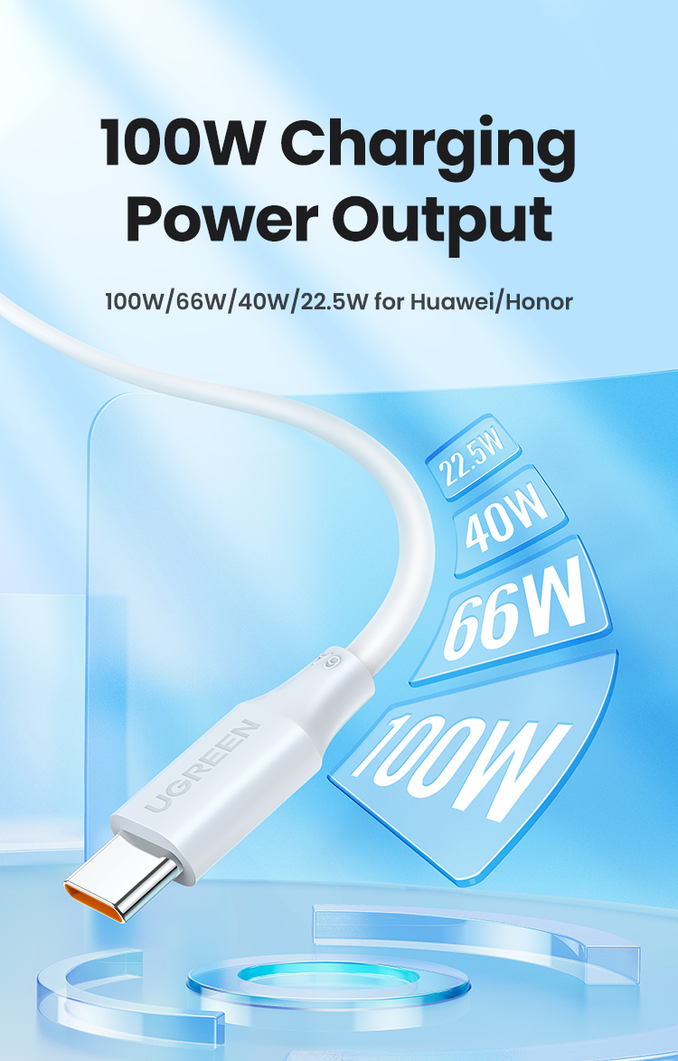 UGREEN 6A USB Type C Cable For Huawei Mate 60 Honor 100W/88W Fast ...