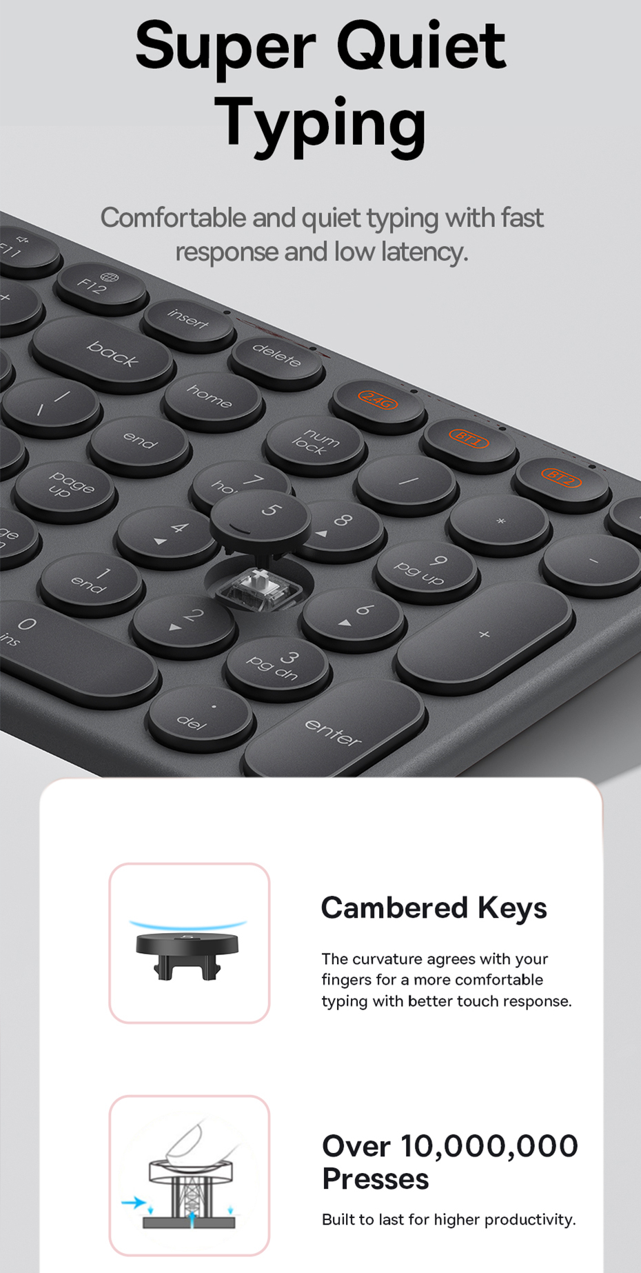 Baseus Wireless Mouse Bluetooth Wireless Computer Keyboard and Mouse ...