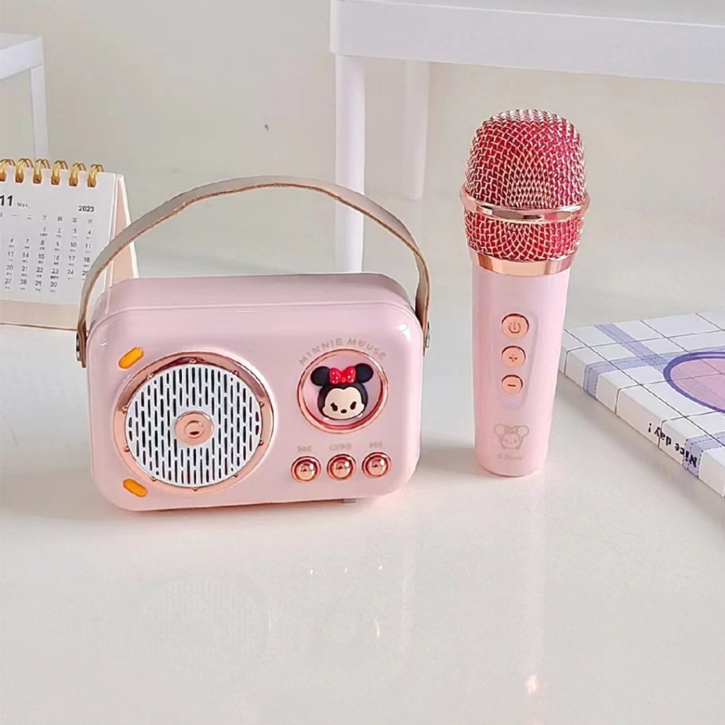 Disney LX-901 Mini Wireless Bluetooth Pink Portable Speakers Family KTV ...