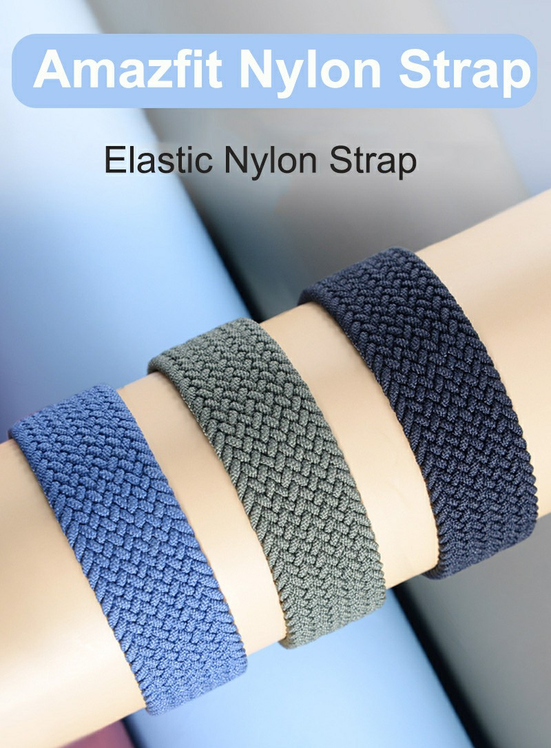 20mm Fabric Braided Solo Loop Nylon Strap For Haylou Smart watch 2 LS02 ...