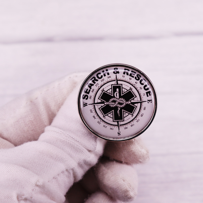 Search & Rescue enamel pin brooch badge for Firefighters Rescuer ...