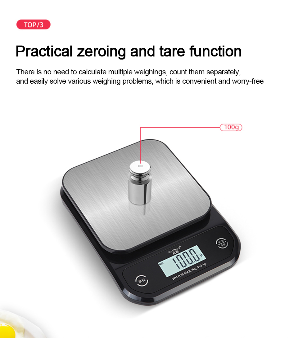 Kitchen Digital Scales Stainless Steel Electronic Scale Kitchen ...