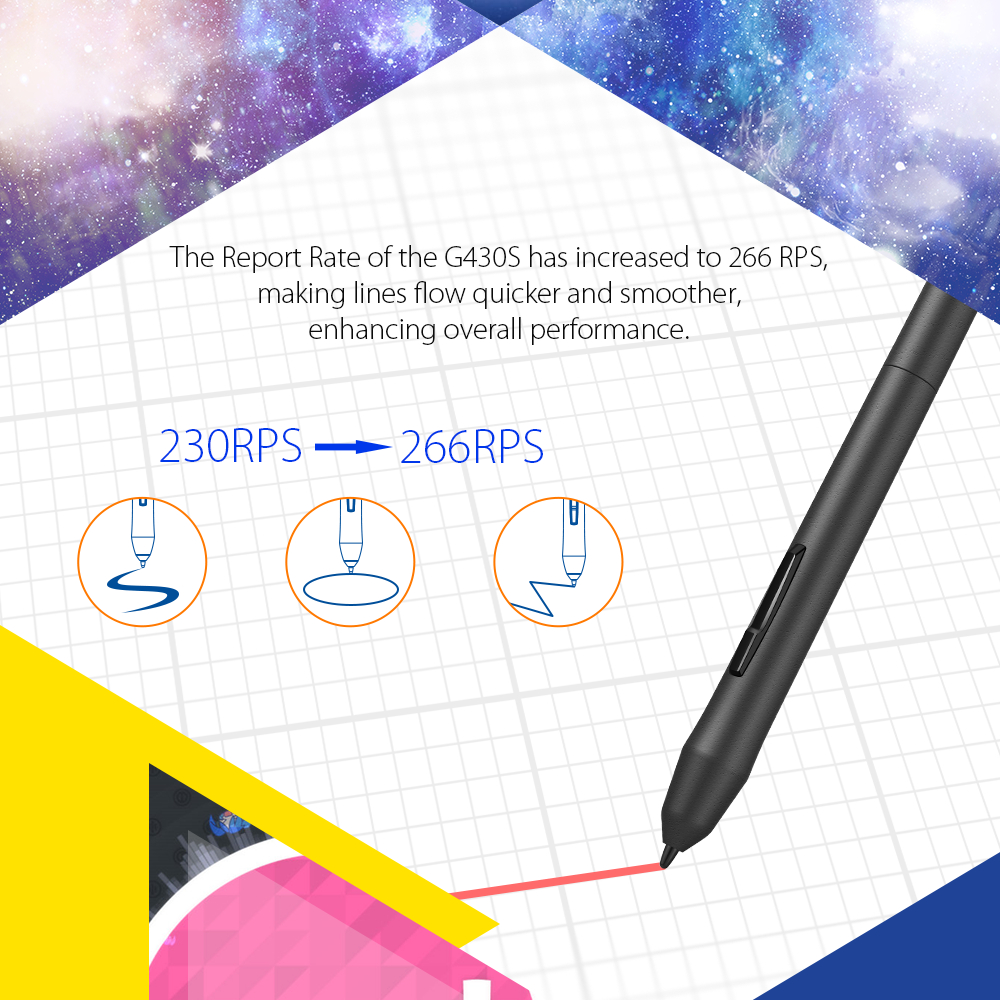 XPPen Star G430S OSU Drawing Tablet Digital Graphic Pen Tablet Support ...