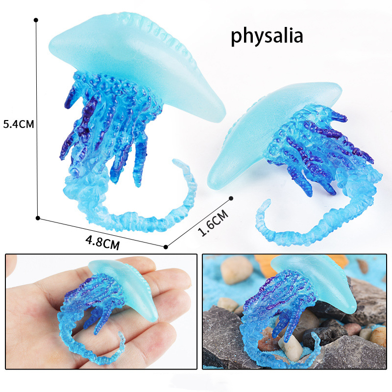 Simulation Physalia Jellyfish Doll Model Children Education Toy Ocean World Prop Decoration ...