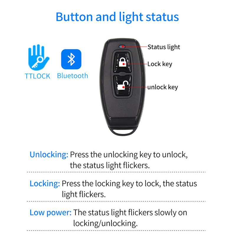 TTlock Key Fob R1 2.4GHz Wireless Remote Control for Smart Lock Door ...