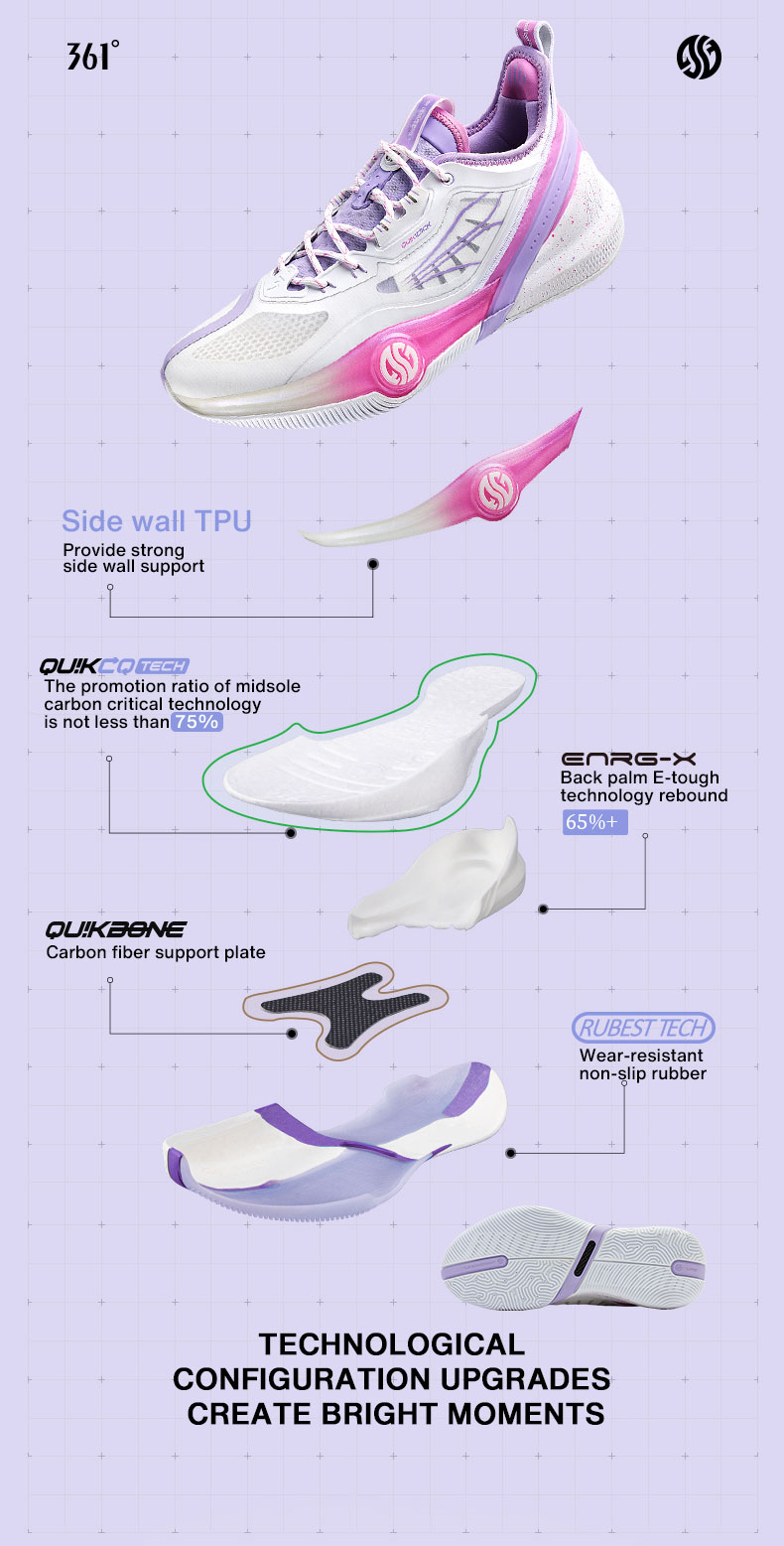 361 Degrees Men's Ag3 Pro Low Aaron Gordon Basketball Shoes | Shopee ...