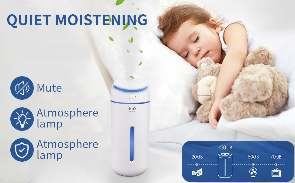 【Arrived 2~ 3 days】400ML Ultrasonic Humidifier Air Purifier Diffuser ...
