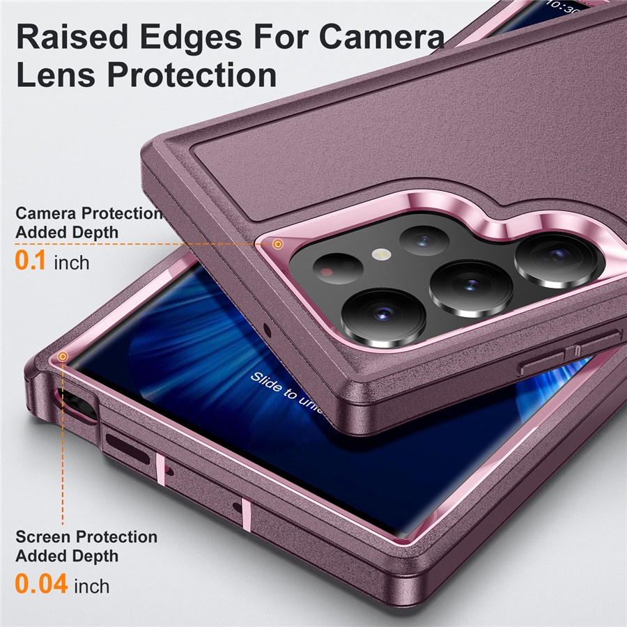 【3IN1】 Anti-fall Armor Ruggred Case with Stand Holder For Samsung Galaxy S22 Ultra S22 Plus S22 ...