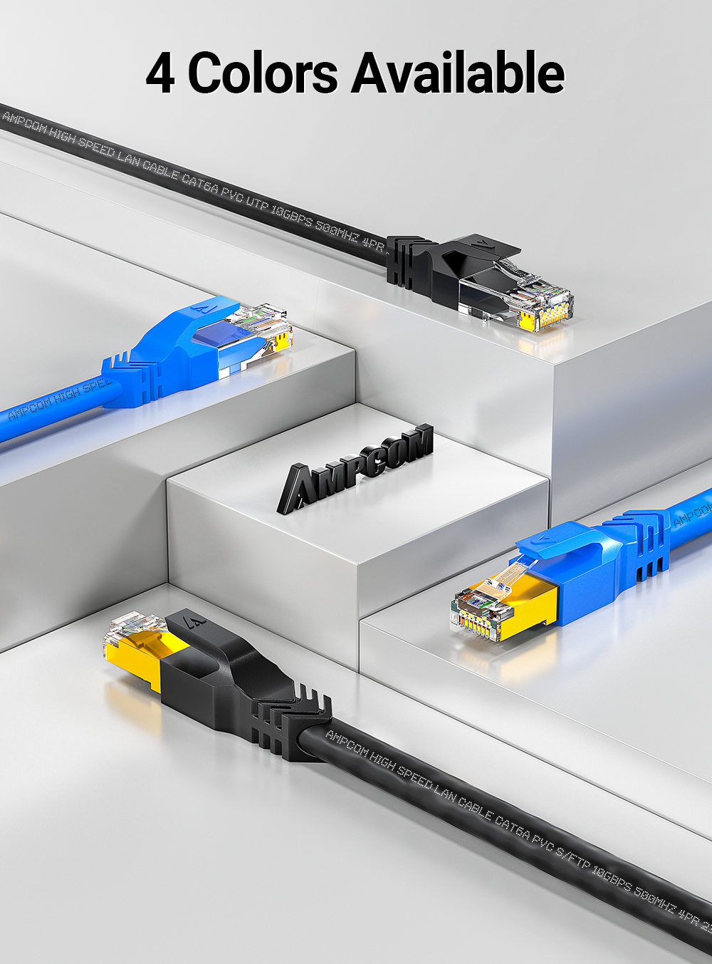 AMPCOM CAT6A UTP/STP Network Cable for Ultra-Fast Network Performance ...