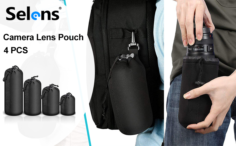 Selens Camera Lens Pouch Bag Protective DSLR Drawstring Case for Sony ...