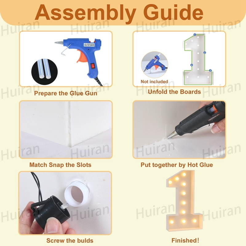 0-9 Giant Figure Balloon Filling Box With Lights LED Light Up Mosaic ...