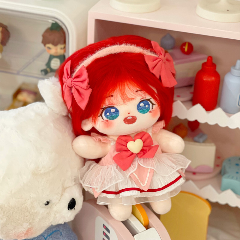 20cm Red Hair Blue Eyes Cute Doll Girls Idol Doll Winter Ningning ...