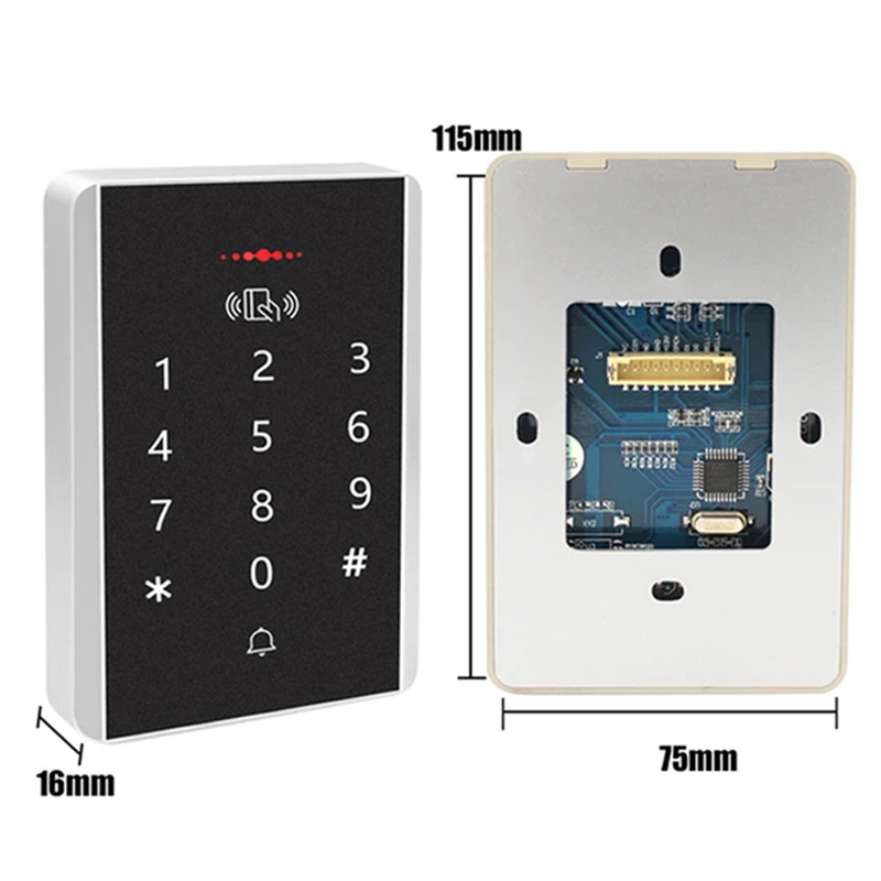 125Khz RFID Access Control Keypad digital panel Card Reader Door Lock ...