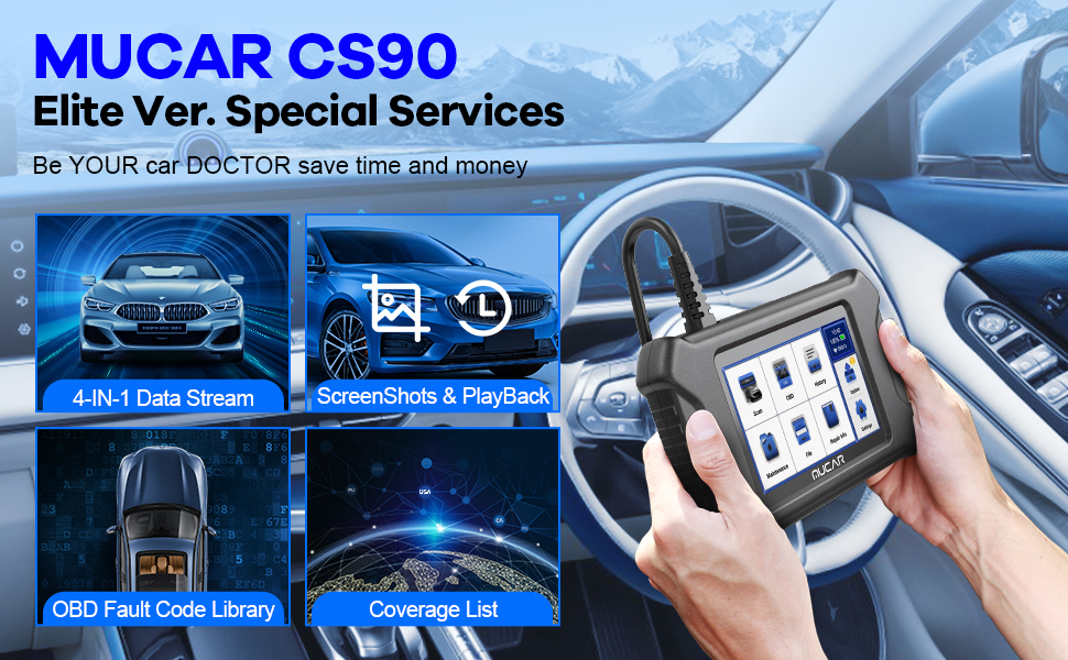 THINKCAR CS90 Car Obd2 Scanner Diagnostic Tools Engine System Free ...
