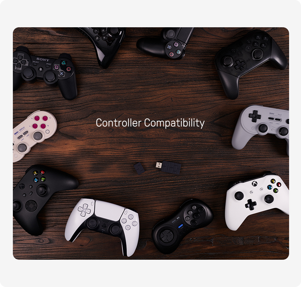 8BitDo USB Wireless Bluetooth Adapter 2 for PC Mac Raspberry Pi ...