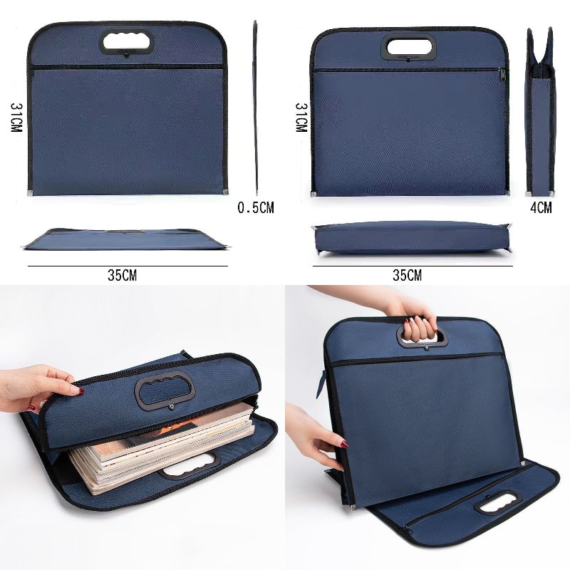4 business file bags, large capacity book storage bag, A4 waterproof ...
