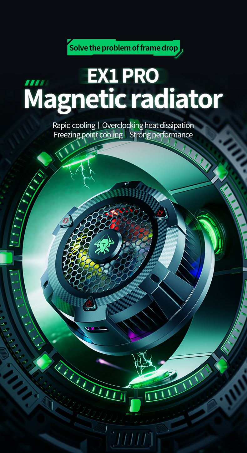 PLEXTONE EX1 Pro RGB Mobile Phones Cooler Professional Game Player ...