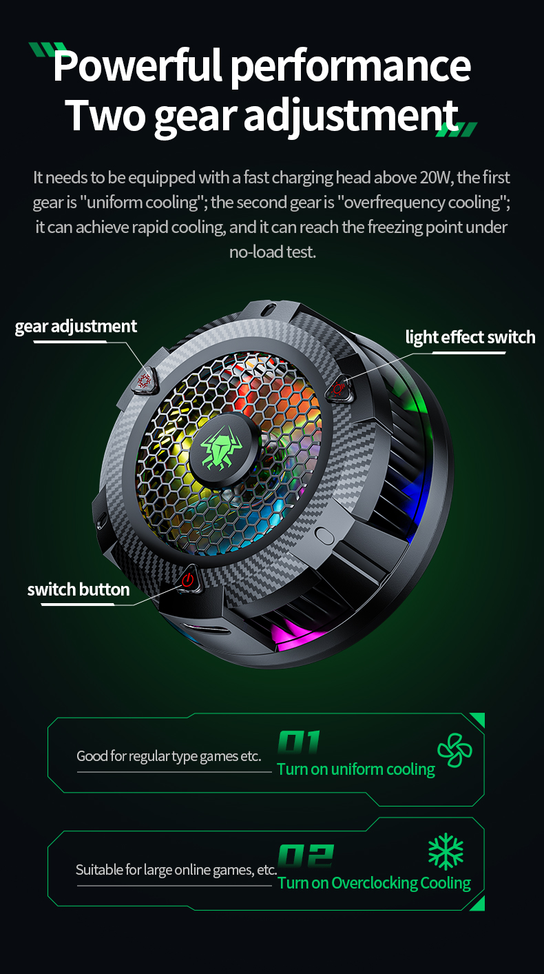 PLEXTONE EX1 Pro RGB Mobile Phones Cooler Professional Game Player ...