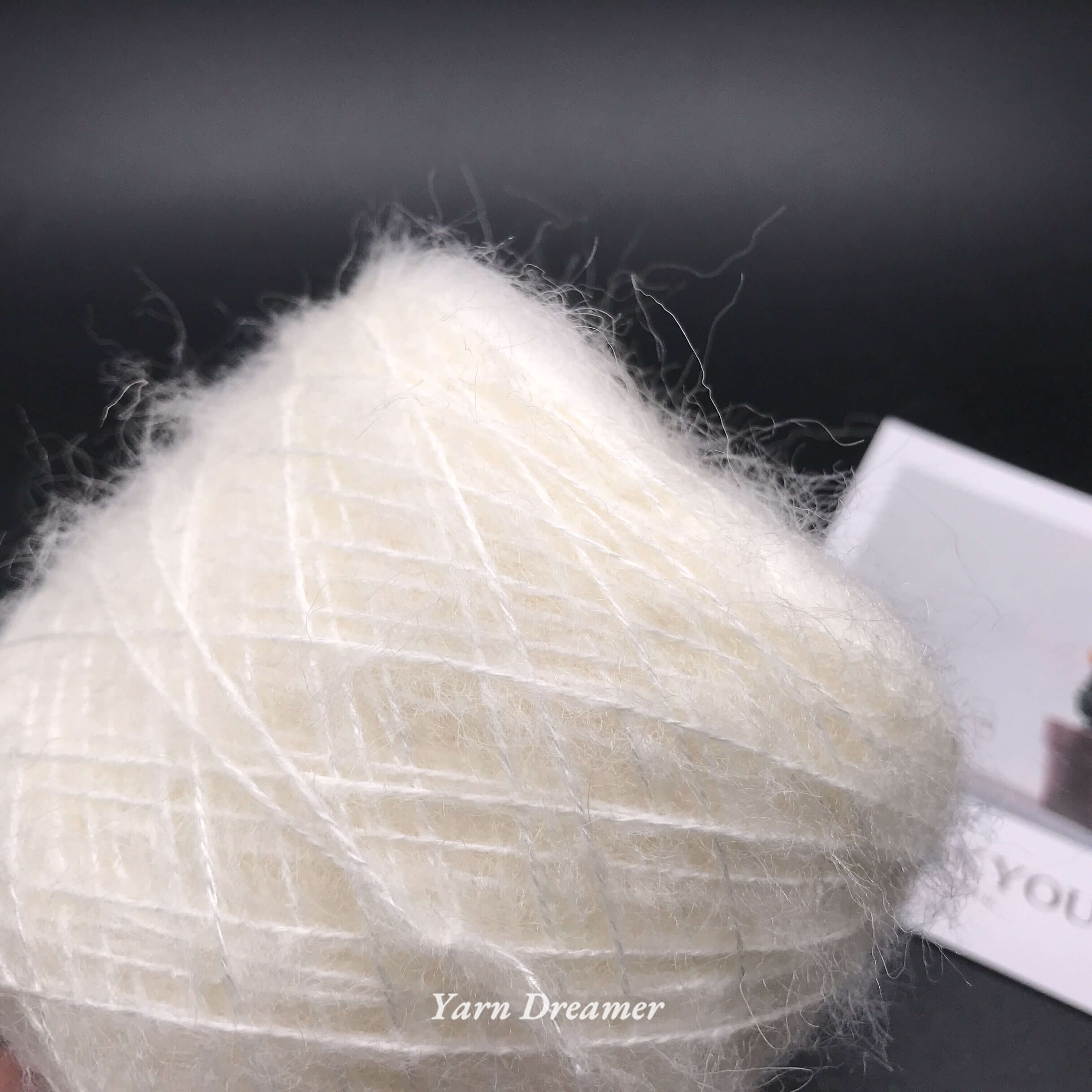White Mohair Fine Wool Yarn Soft Fluffy Knitting Yarn DIY Crochet ...
