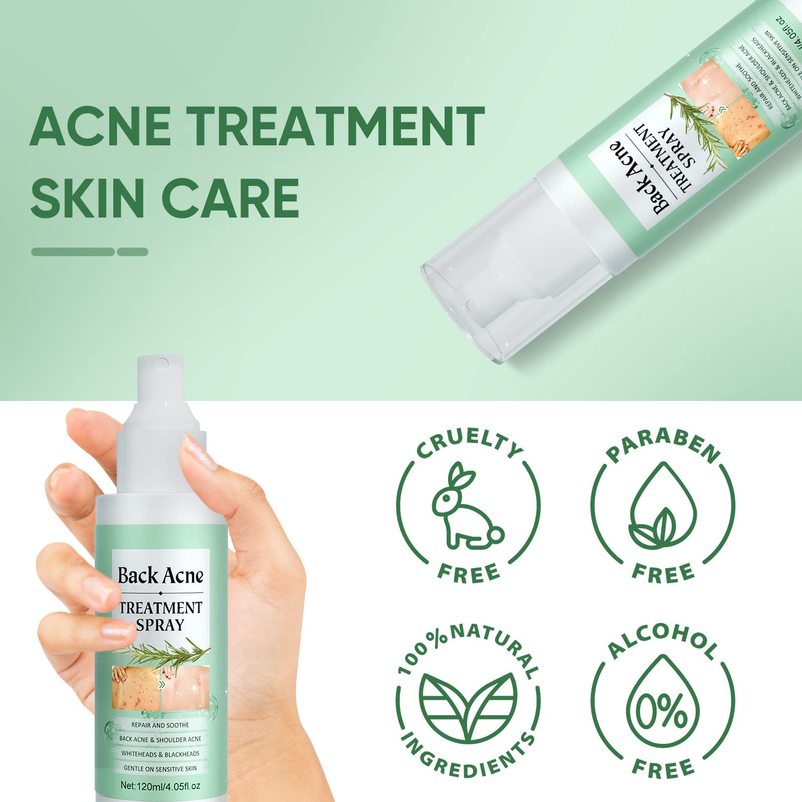 Back Acne Treatment Spray - Herbaluxy Back Acne Spray, 2% Salicylic ...