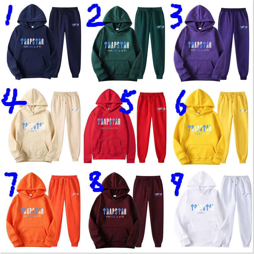 Trapstar New Style Letter Print Loose Hooded Sweatshirt Set/Unisex Wool ...