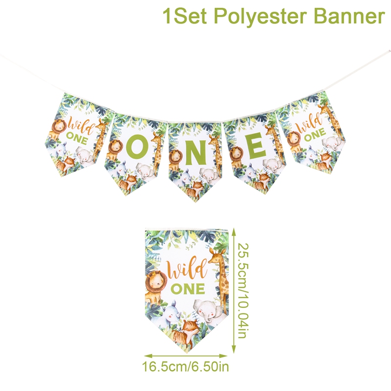 1PC Safari Theme Happy Birthday Banner Backdrop Curtain Wall Design ...