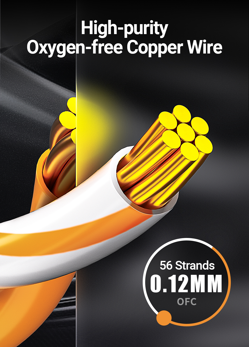 AMPCOM CAT6 Slim Ethernet Cable , 1G UTP Oxygen-Free Copper Cable, 0.2M ...