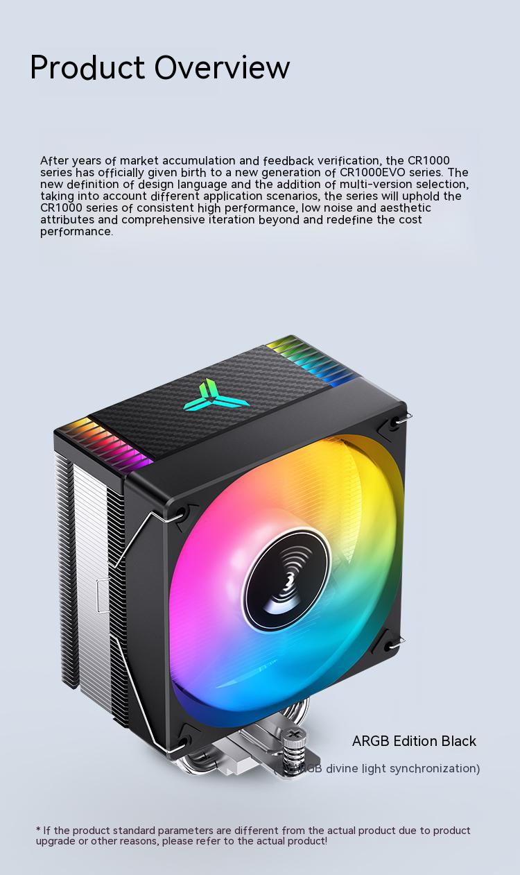 JONSBO CR1000 EVO Air-cooled CPU heat sink 4 Heat Pipe Tower CPU Cooler ...