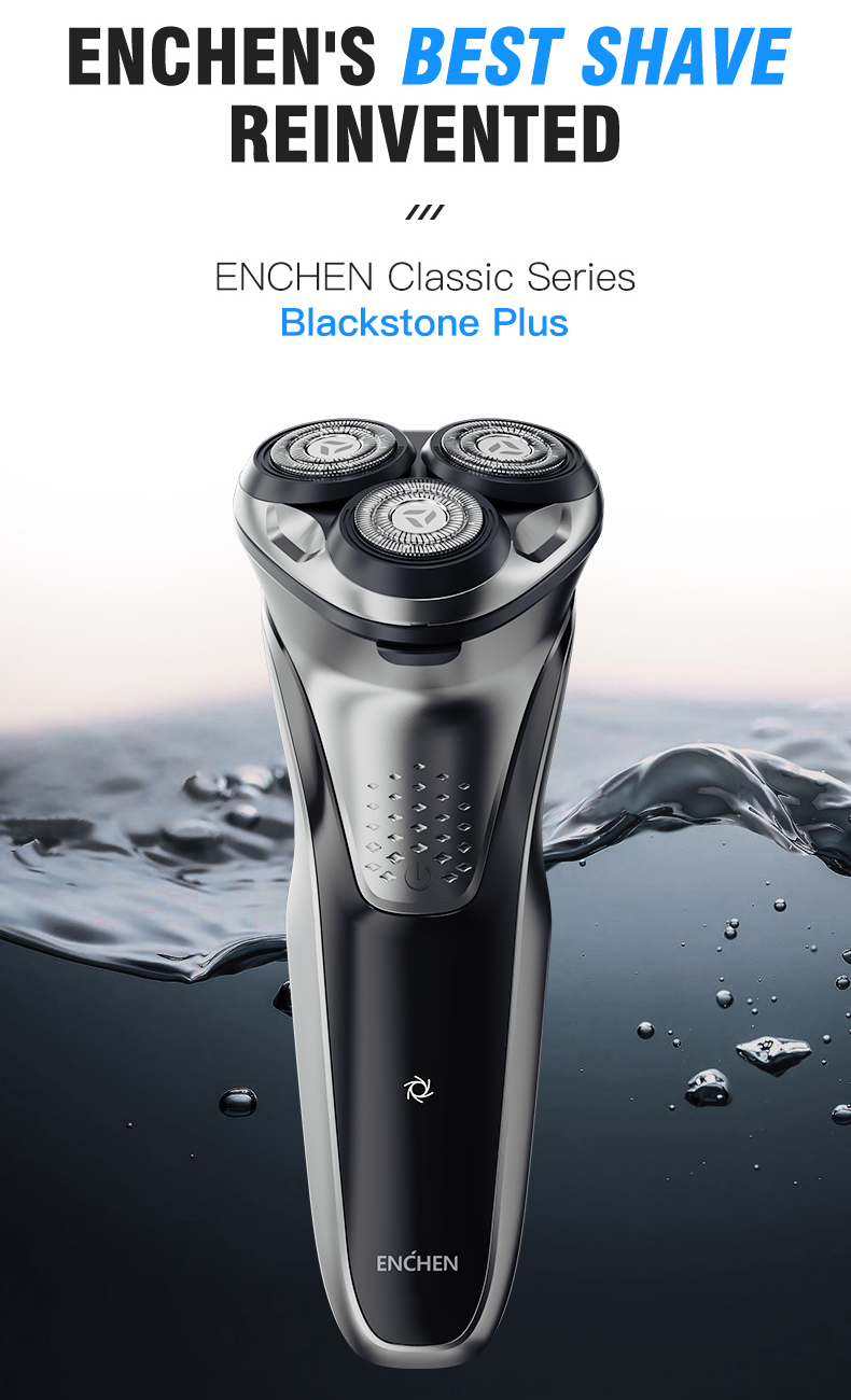 ENCHEN Blackstone Plus Electric Shaver IPX7 Waterproof Dry Wet Dual Use ...