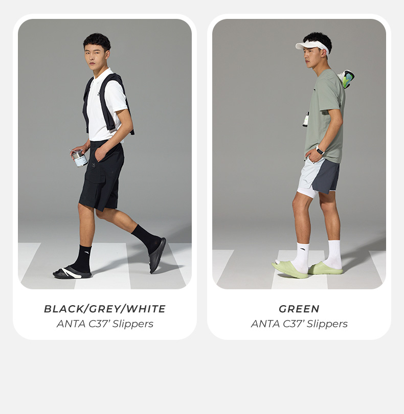 ANTA Unisex C37 Coral Slippers Sports Slide Beach Anti-skid Wear-resisting Soft-soled 112338511 ...