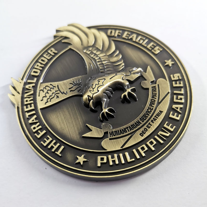 1 x Metal Coppery TFOE The Fraternal Order of Eagles Emblem Sticker ...