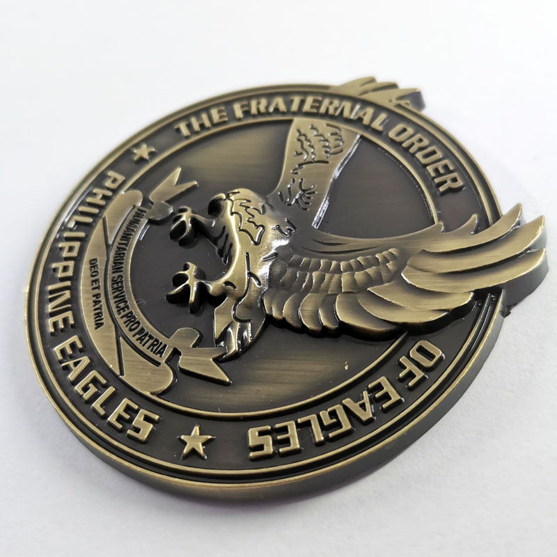 1 x Metal Coppery TFOE The Fraternal Order of Eagles Emblem Sticker ...