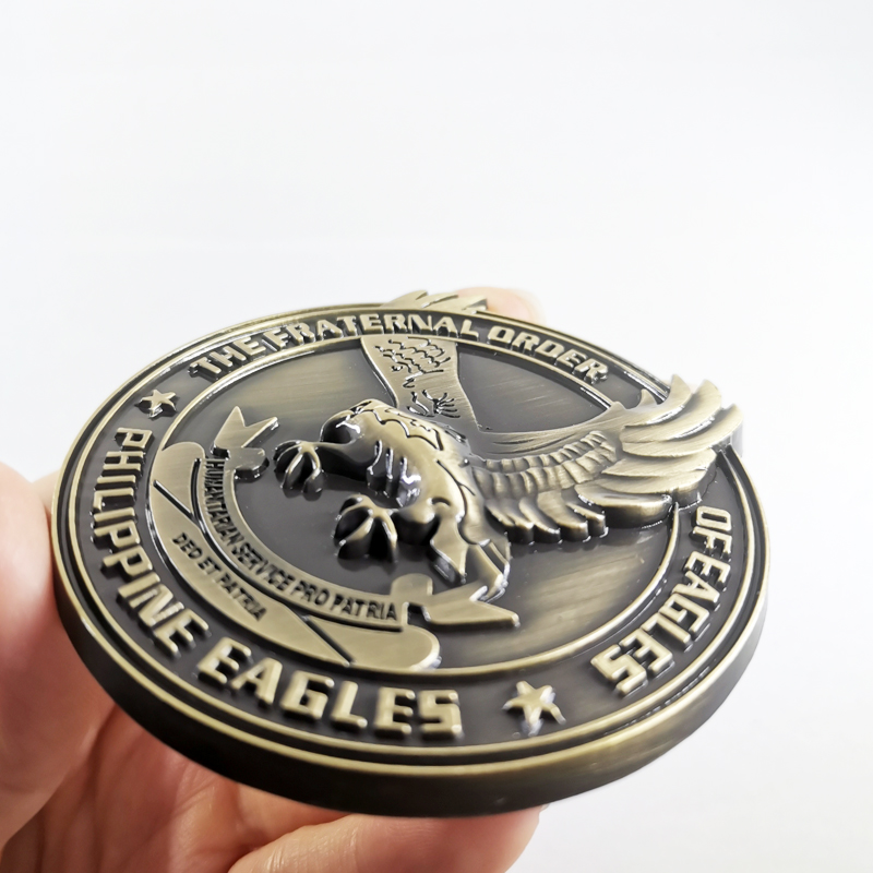 1 x Metal Coppery TFOE The Fraternal Order of Eagles Emblem Sticker ...