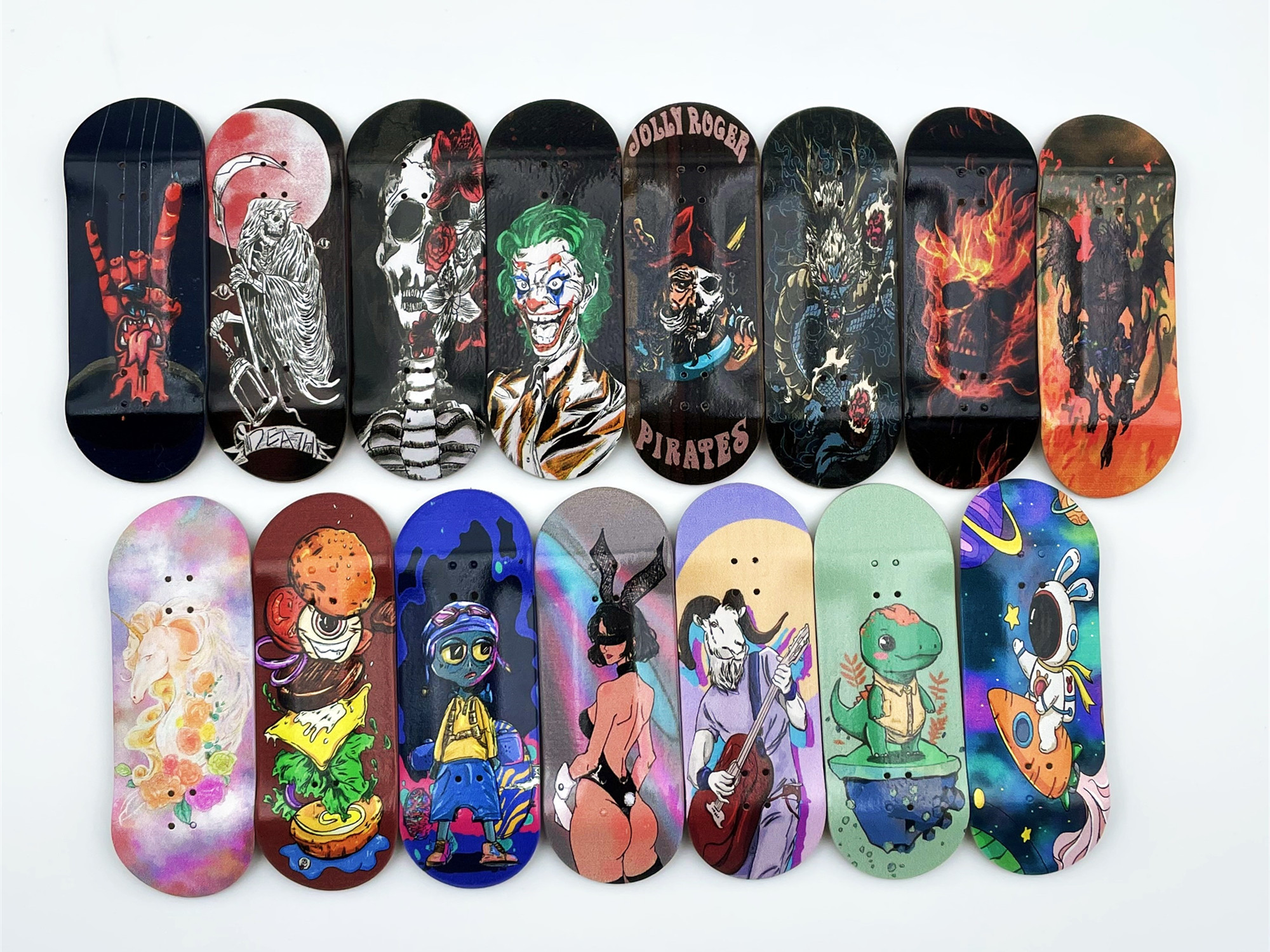 34mm Fingerboard Deck with Graphic for Professional Finger Skateboard ...