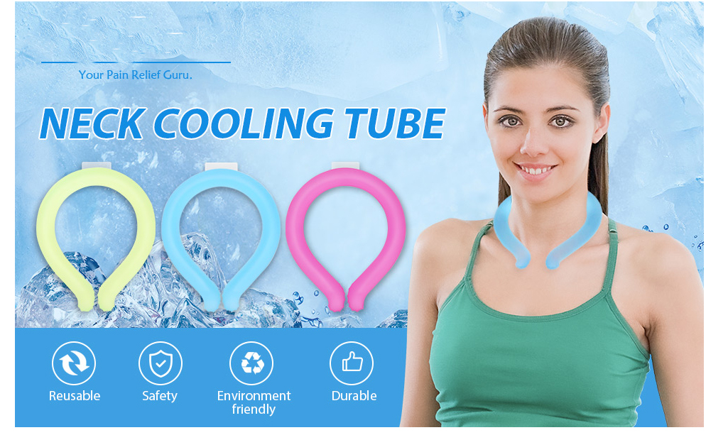 Neck Cooling Tube Wearable Cooling Neck Wraps Reusable Neck Cooler Heat ...