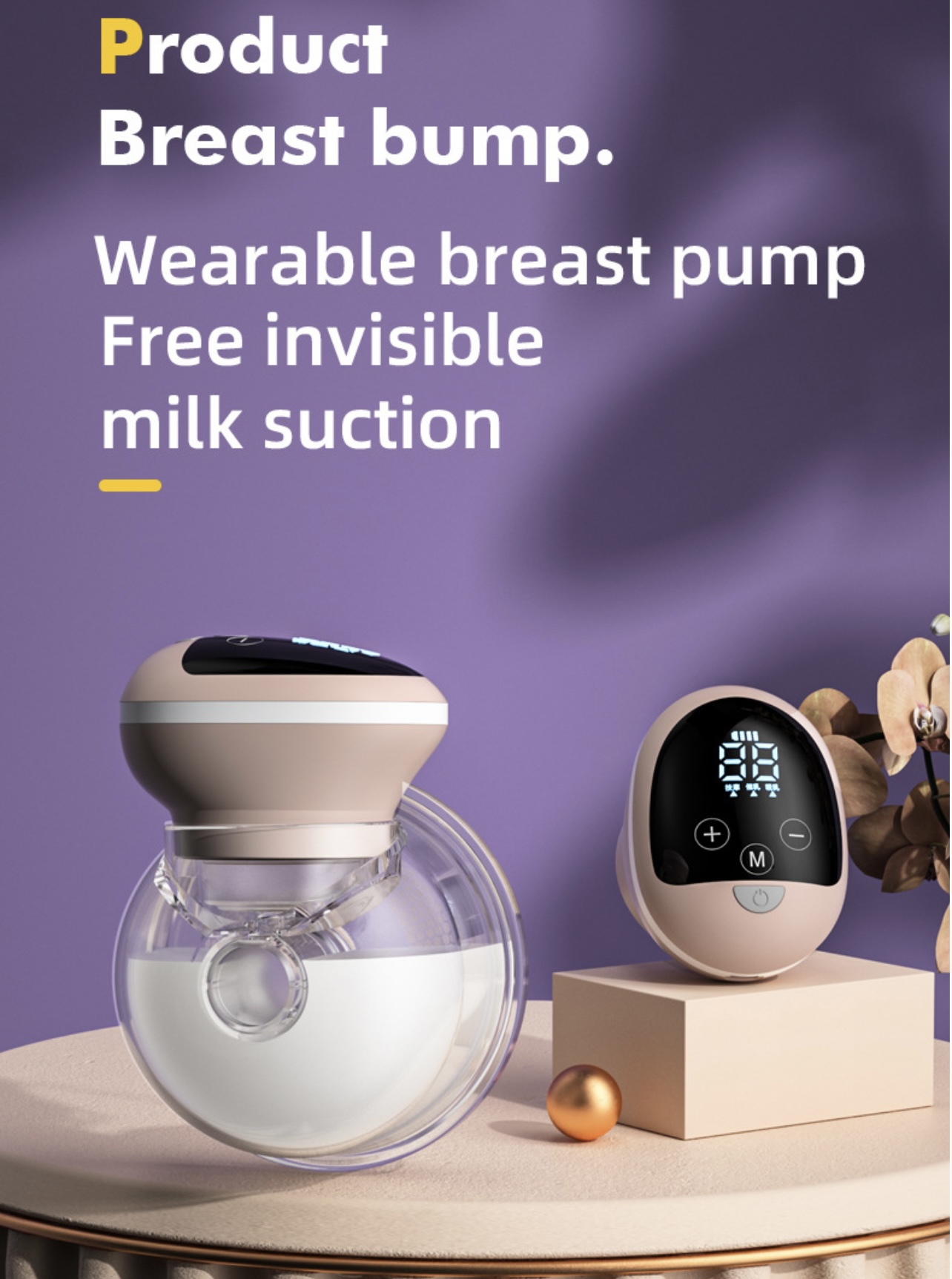Wearable electric breast pump hands-free invisible automatic breast ...