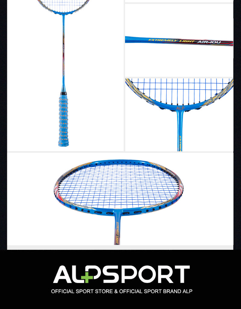 ALP AIR 10U 52g Super Light 30Lbs 100% Full Carbon Fiber Racquet High ...
