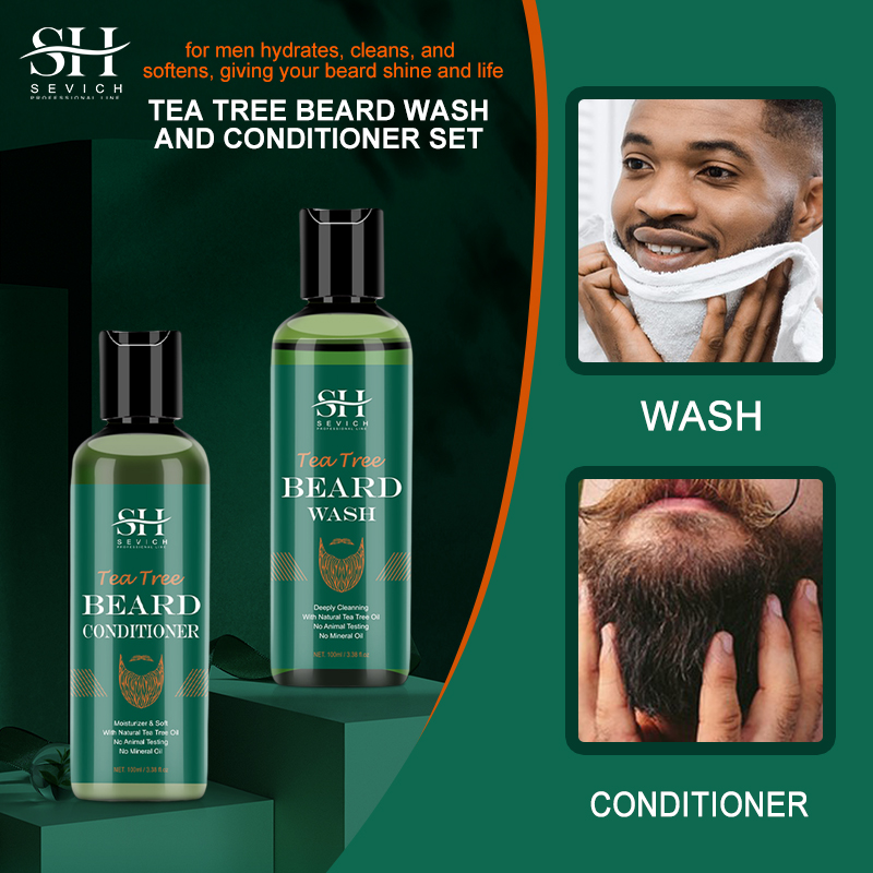 SEVICH Beard Tea Tree Shampoo Deep Cleanser Clean and Refreshing 100ml ...
