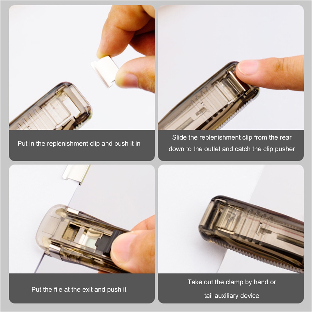 Seamless Staplers Push Clip Stapler Remover Binder Push Clamp File ...